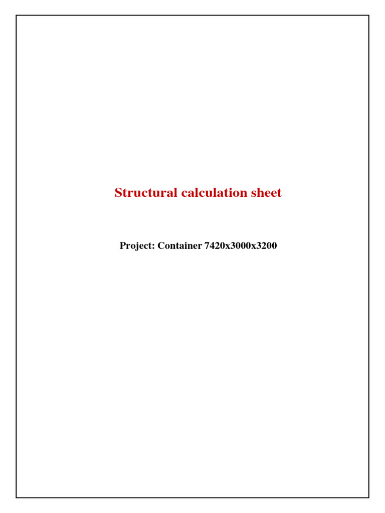 Calculation Sheet forWeldedcontaineR PDF | PDF | Welding | Construction
