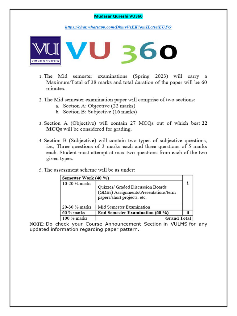 Spring 2023 Mid Term Paper Pattern | PDF | Technology & Engineering