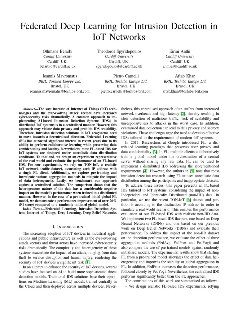 Federated Learning IDS | PDF