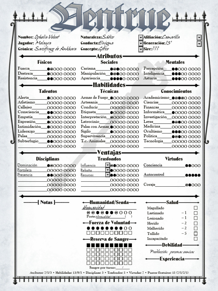 Ventrue Editable | PDF | Sicología