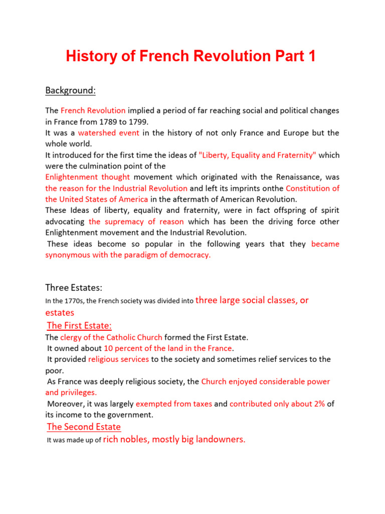 06 History of French Revolution Part 1 | PDF