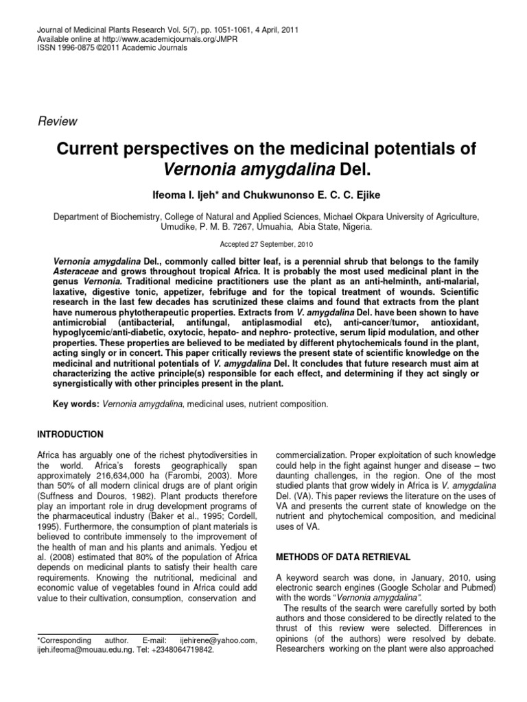 Article1380529017 Ijeh And Ejike Pdf Antioxidant Malaria