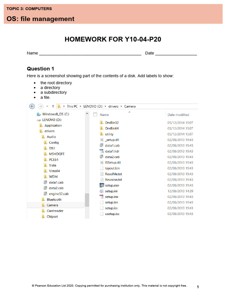 Y10 04 P20 Homework | PDF
