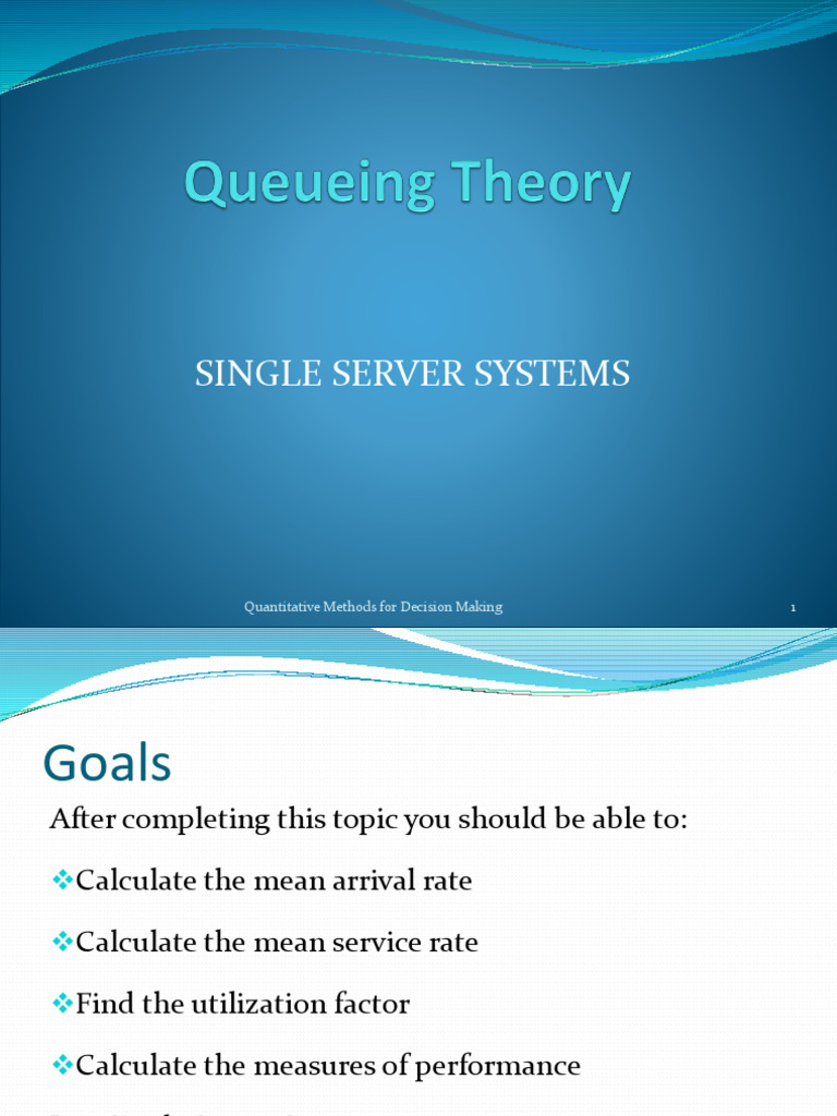 Single Server Queueing Systems Explained | PDF | Analysis | Statistical Theory