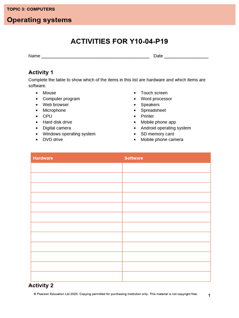 Y10 04 P19 Activities | PDF | Operating System | Microsoft Windows