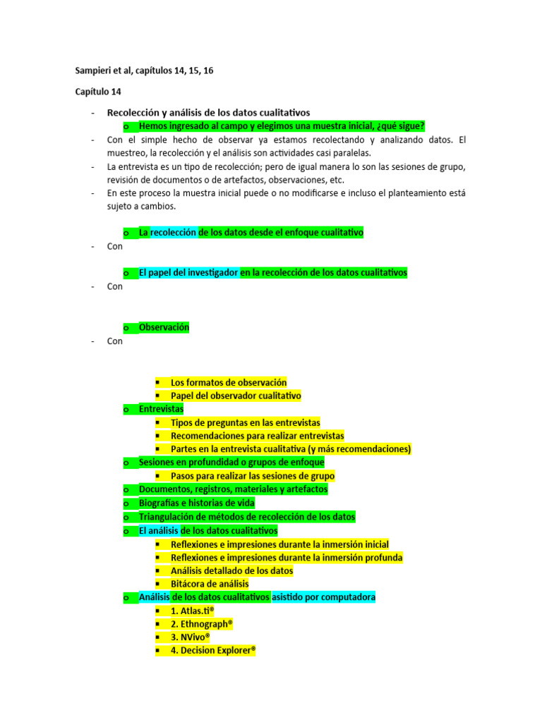 Sampieri Et Al - Cap.14, 15, 16 | PDF