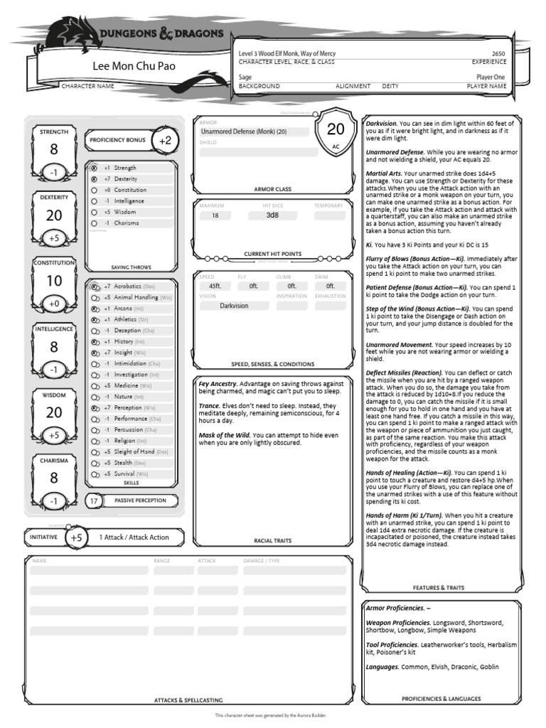 Lee Mon Chu Pao | PDF | Dungeons & Dragons | Role Playing Games