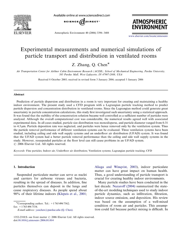 Experimental Measurements and Numerical Simulations of Particle Transport and | Download Free ...