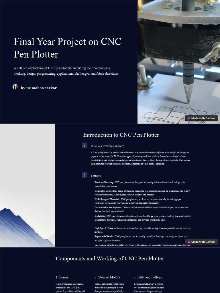 CNC Pen Plotter Project Overview | PDF | Numerical Control | Belt ...