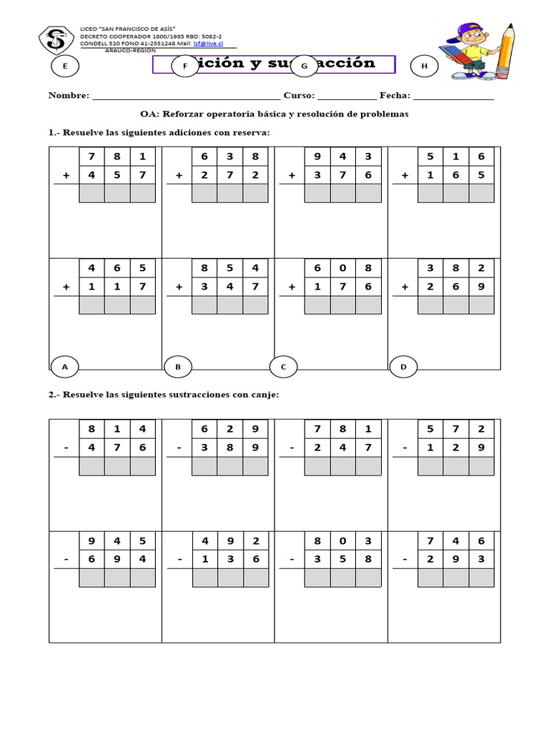 Guia-Adicion-y-Sustraccion-3-Basico | PDF