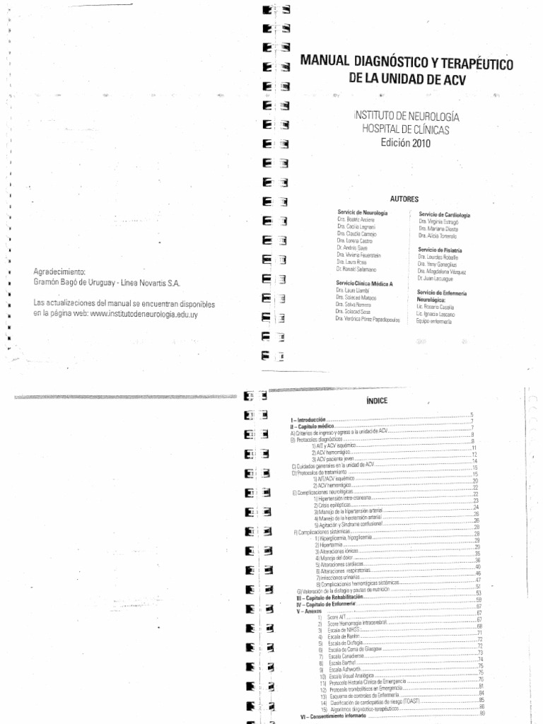 Manual Diagnostico Terapeutico Acv | PDF