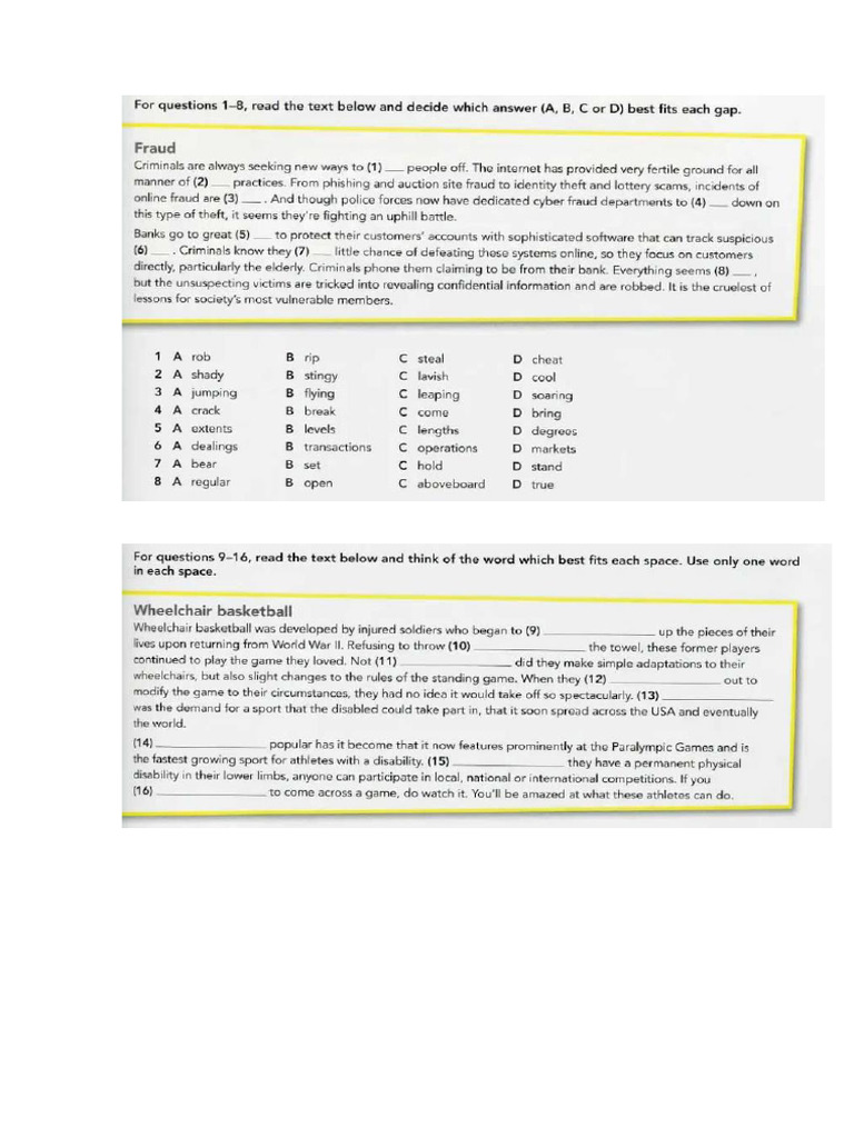 C2 Reading & Use of English Practice 5 | PDF