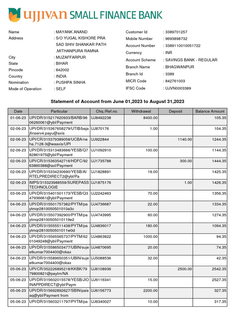 E Passbook | PDF | Personal Finance | Services (Economics)