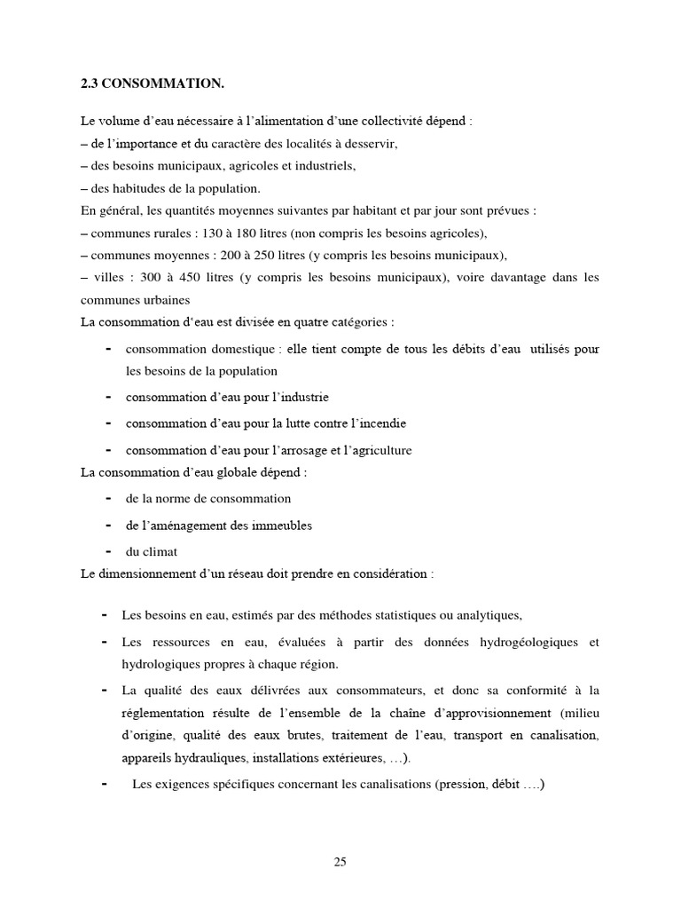 Les systèmes de distribution en eau potable_Estimation de la ...