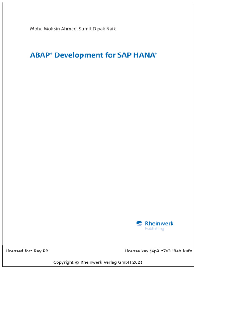 Abap Development For Sap Hana-Paid | PDF | Natural Resources Law ...