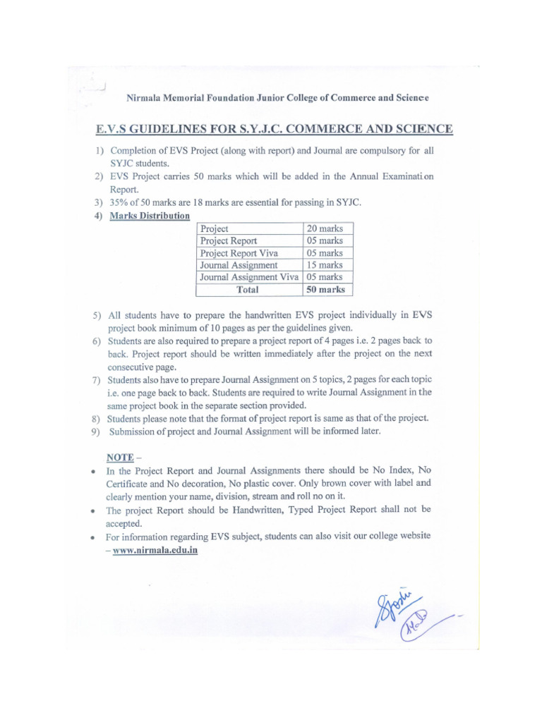 Xii- Evs Guidlines | PDF