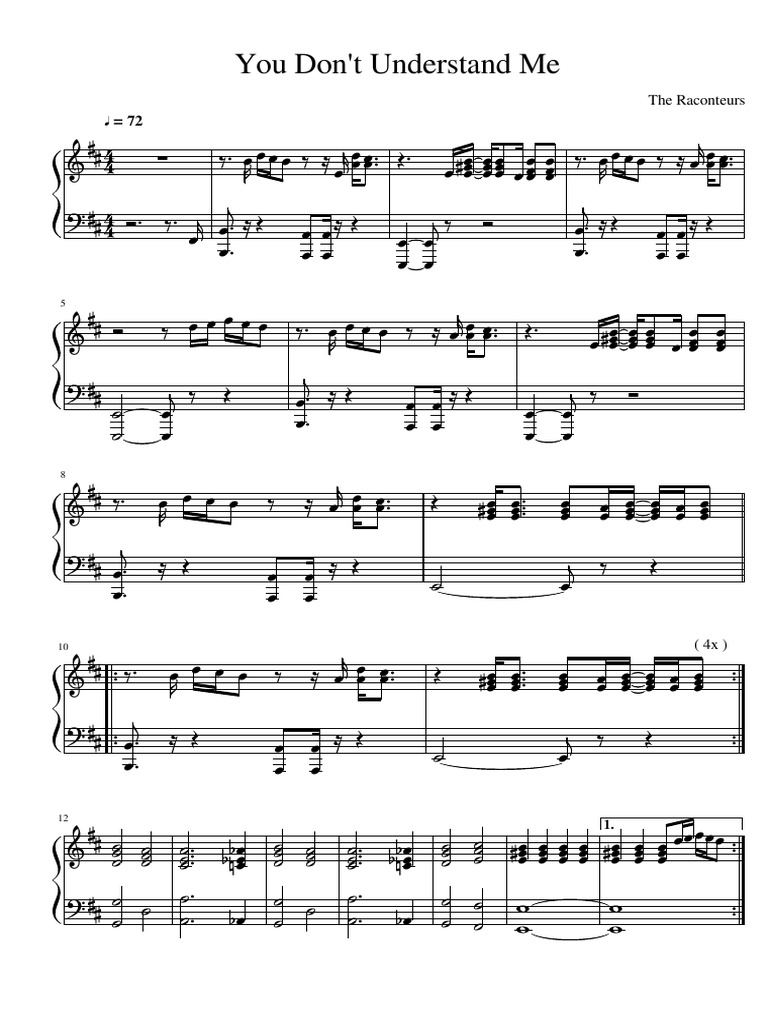You Dont Understand Me - The Raconteurs | PDF