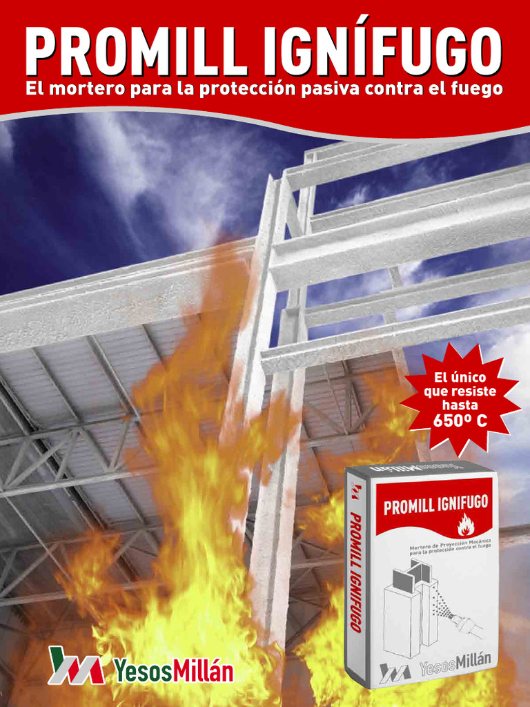 Promill Ignífugo Yesos Millán | PDF | Hormigón | Incendios
