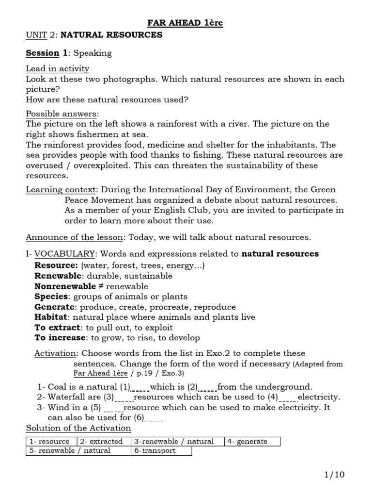 1ère Unit 2 ALL SESSIONS | PDF