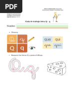 Guía Consonante Q | PDF
