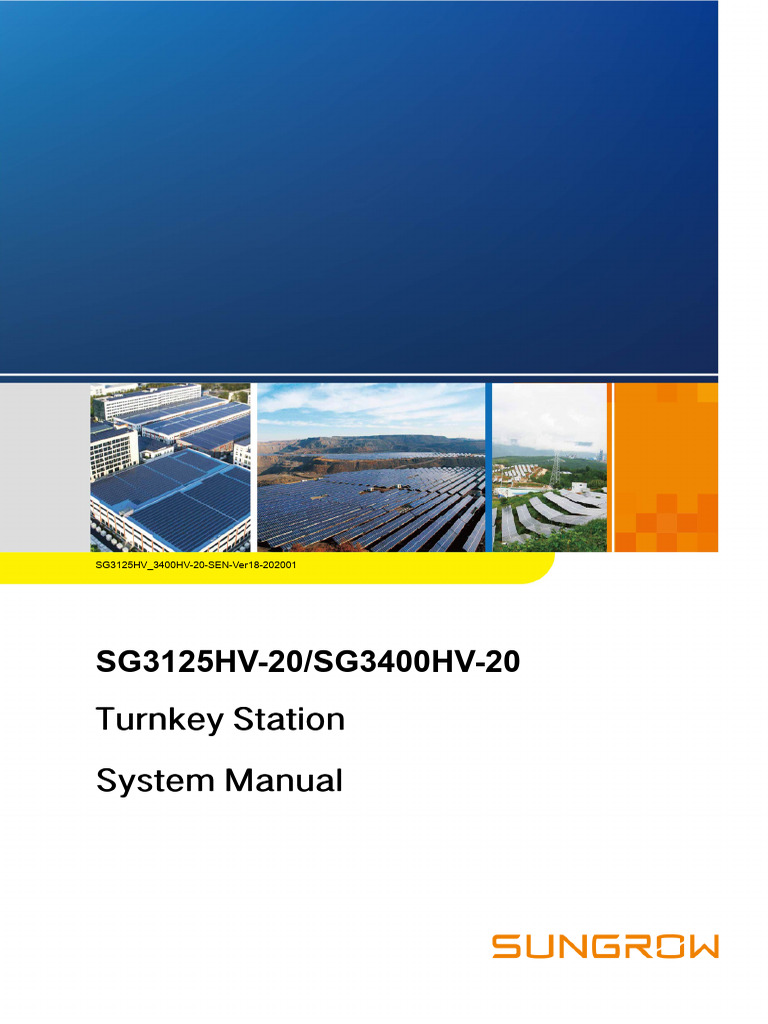 SG3125HV-20 & SG3400HV-20 System Manuall PDF | PDF