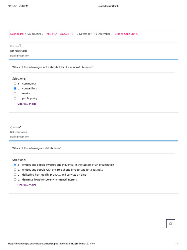 Graded Quiz Unit 5-1 | PDF | Employment | Insider Trading