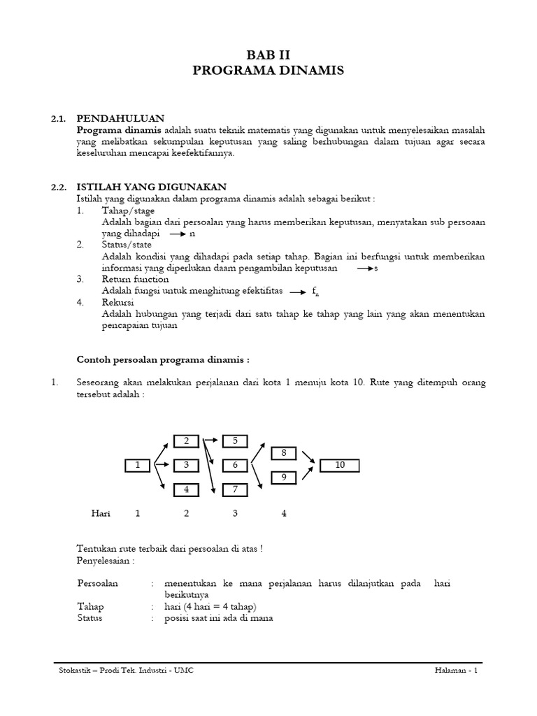 Teknik Programa Dinamis dalam Keputusan | PDF