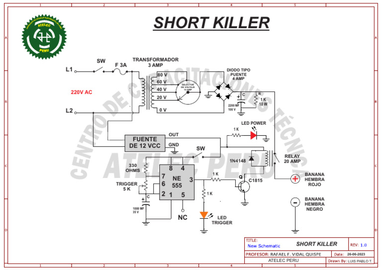 Diagrama Short Killer Atelec Peru | PDF | Encendiendo