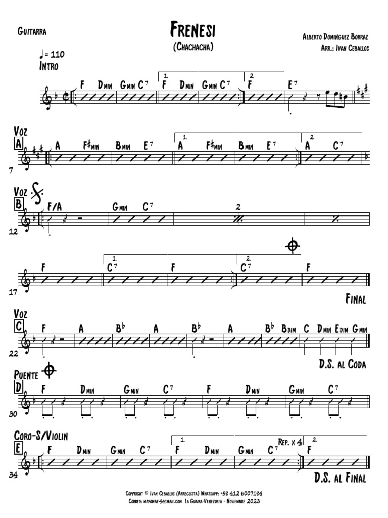 Frenesi - Guitarra | PDF