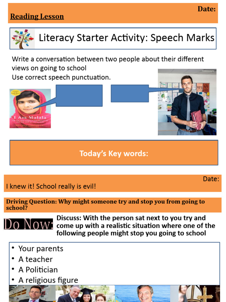 Lesson 5 - Reading - End of Part 1 | PDF | Malala Yousafzai