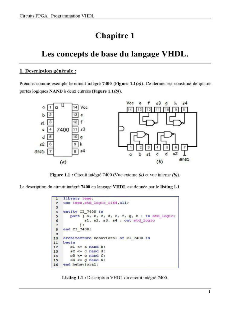 01 Chapitre-1 VHDL | PDF