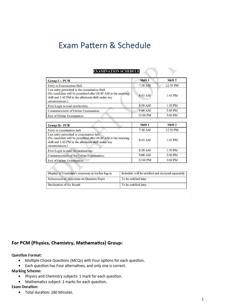 MHT-CET Exam Pattern | PDF MHT-CET Exam Pattern | PDF