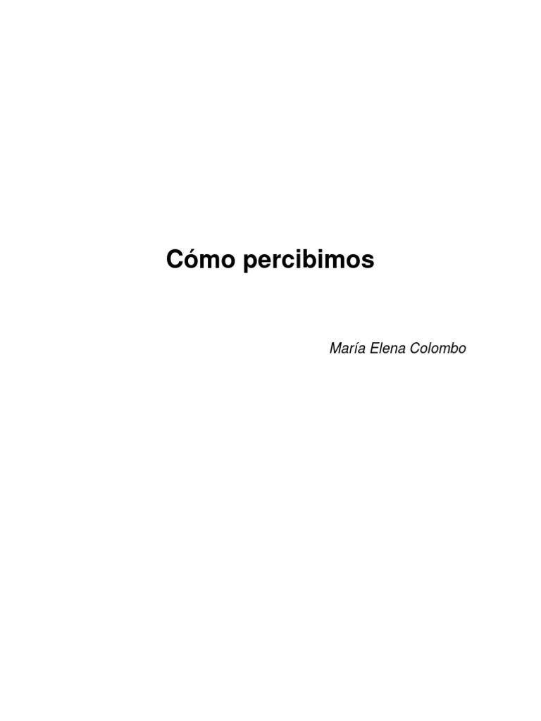 Perspectivas de la Percepción Humana | PDF | Ciencia y matemáticas