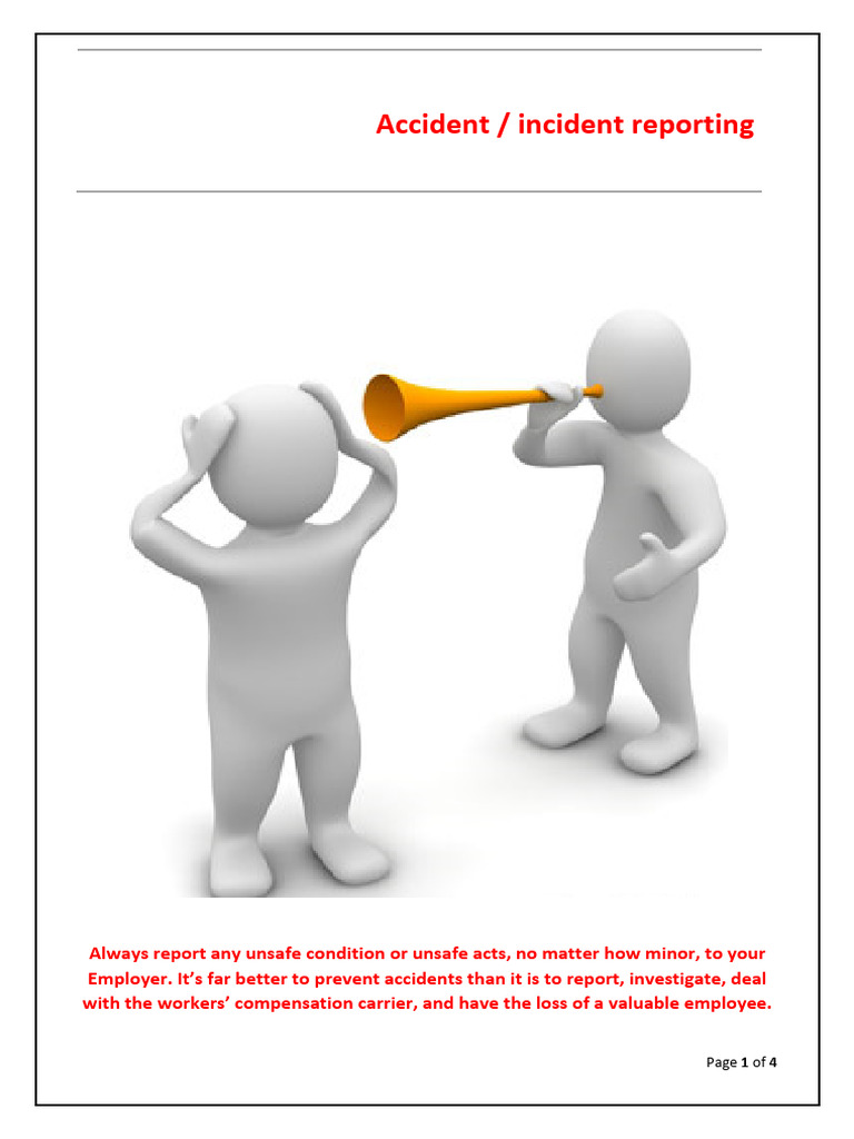 Accident Incident Reporting | PDF | Occupational Safety And Health ...