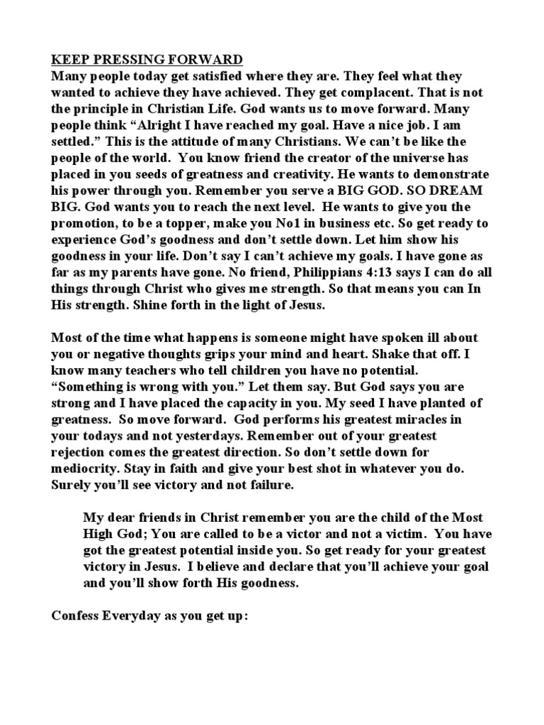 Keep Pressing Forward | PDF | Covenant (Biblical) | New Covenant