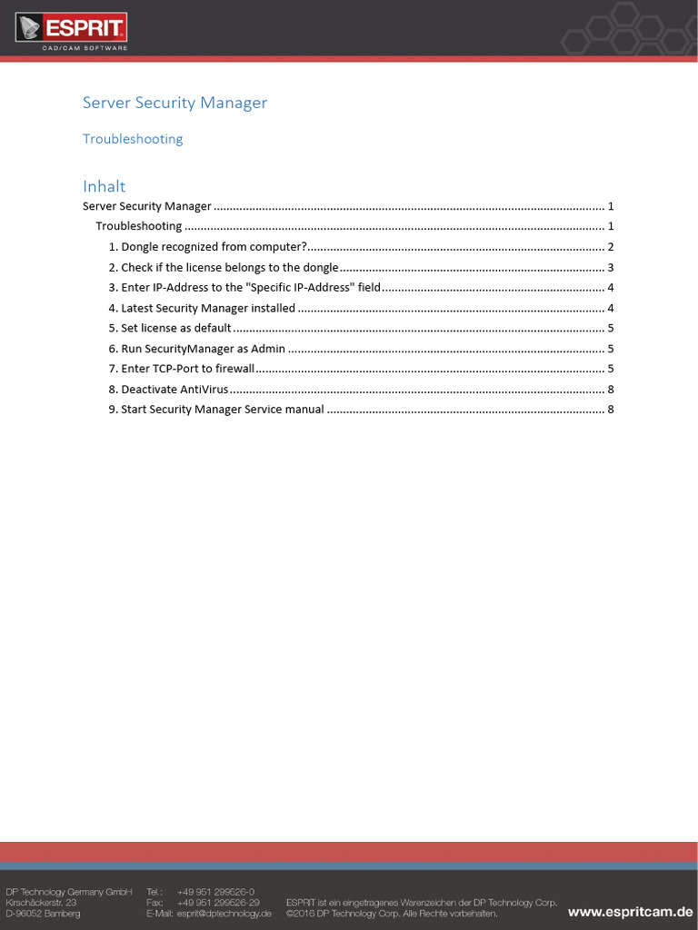 Server Security Manager - Troubleshooting - V2 | PDF | Utility Software | Computer Networking
