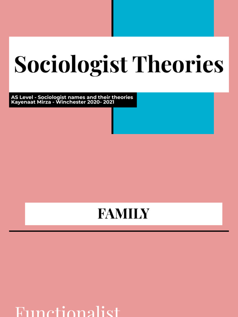 Sociology - AS Level, Theories | PDF | Family | Feminism