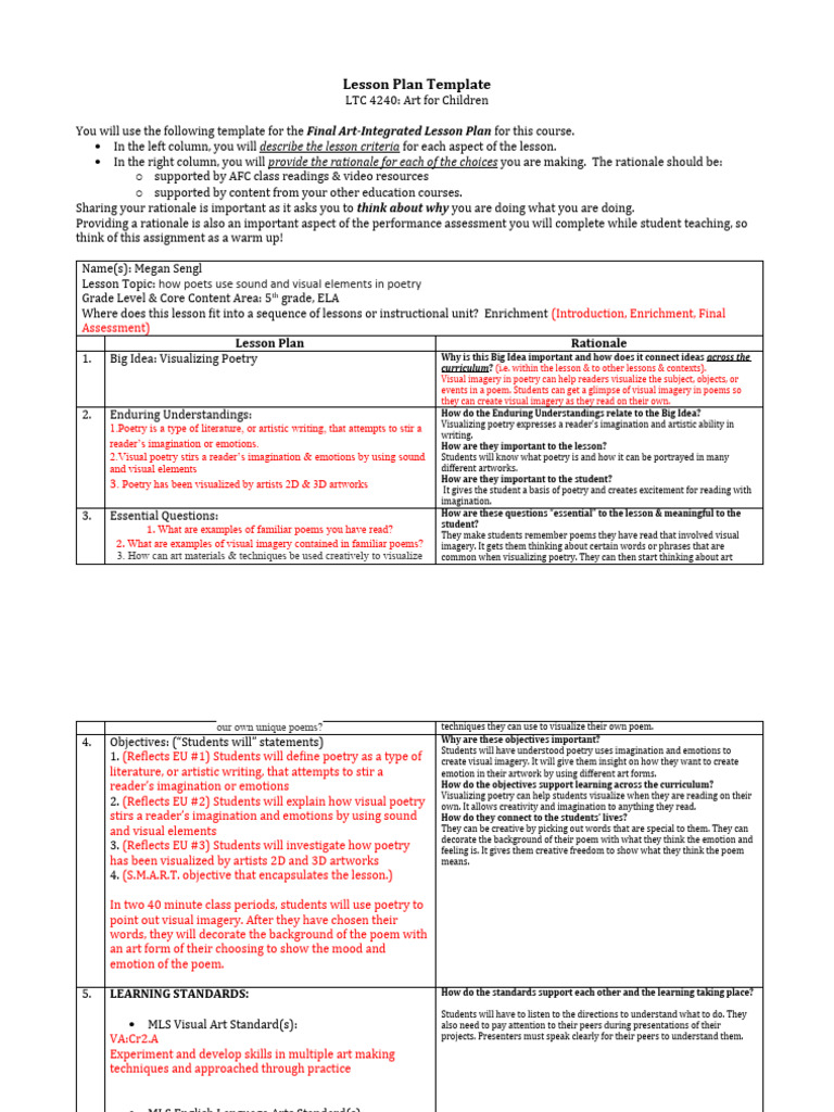 Lesson Plan Template | PDF