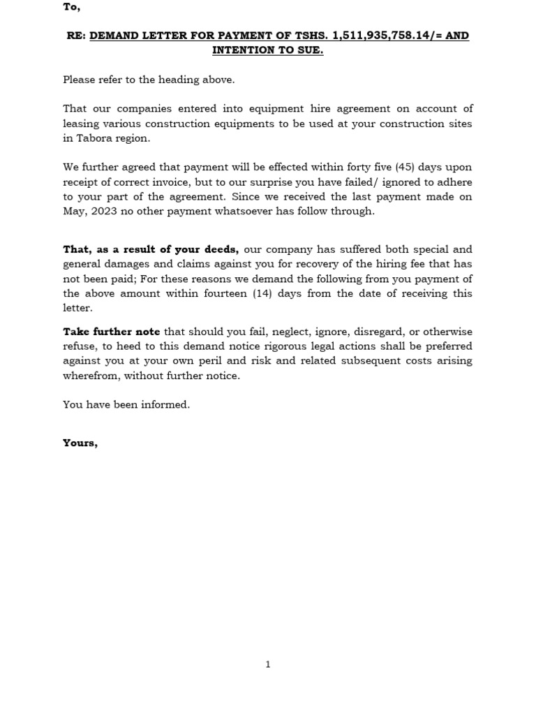 Demand Notice | PDF Demand Notice | PDF