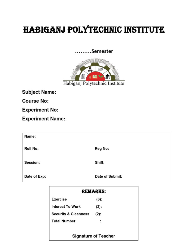 HAbiganj POLYTECHNIC INSTITUTE | PDF