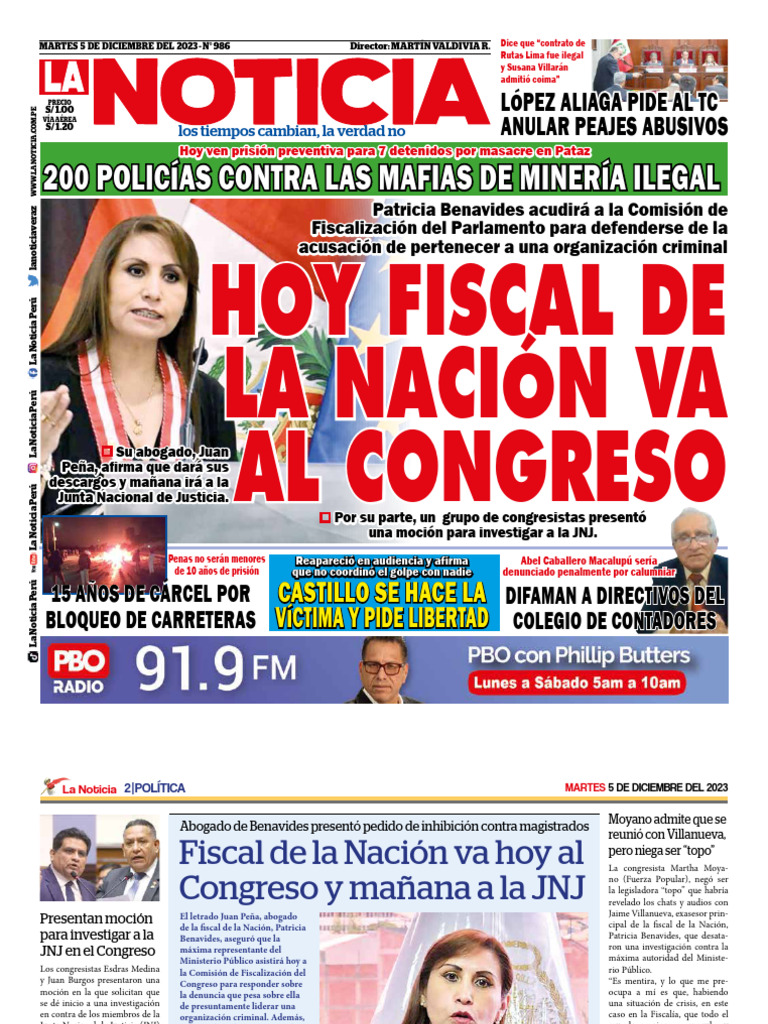 La Noticia 051223lima | PDF | Perú | Fiscal