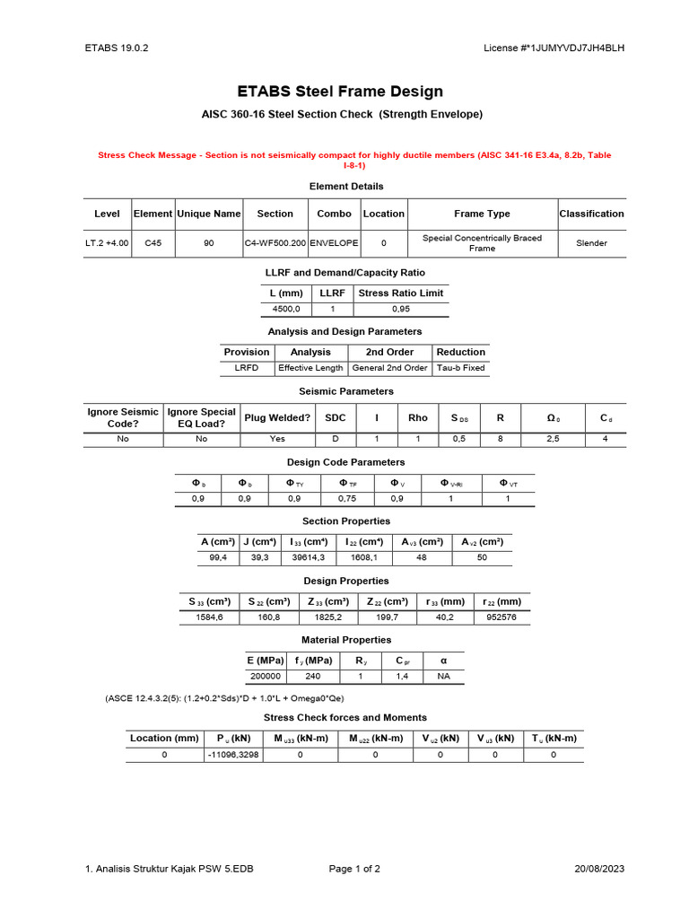 Steel Section Check | PDF