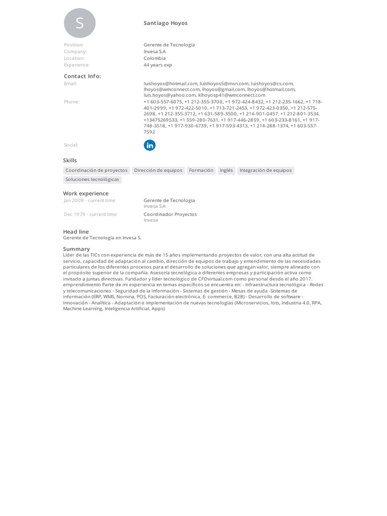 Santiago Hoyos | PDF | Crecimiento personal y profesional | Negocios