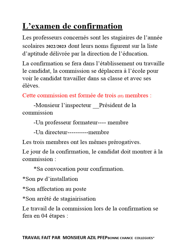 Confirmation | PDF