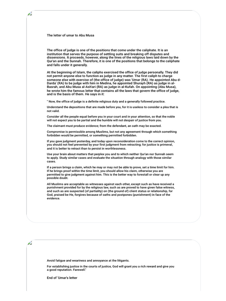 Umar's Letter | PDF | Religion & Spirituality