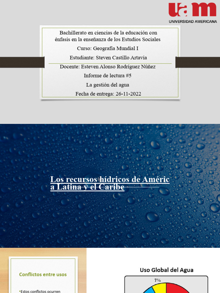 Lectura#5 Steven Castillo | PDF | Agua | Recursos hídricos