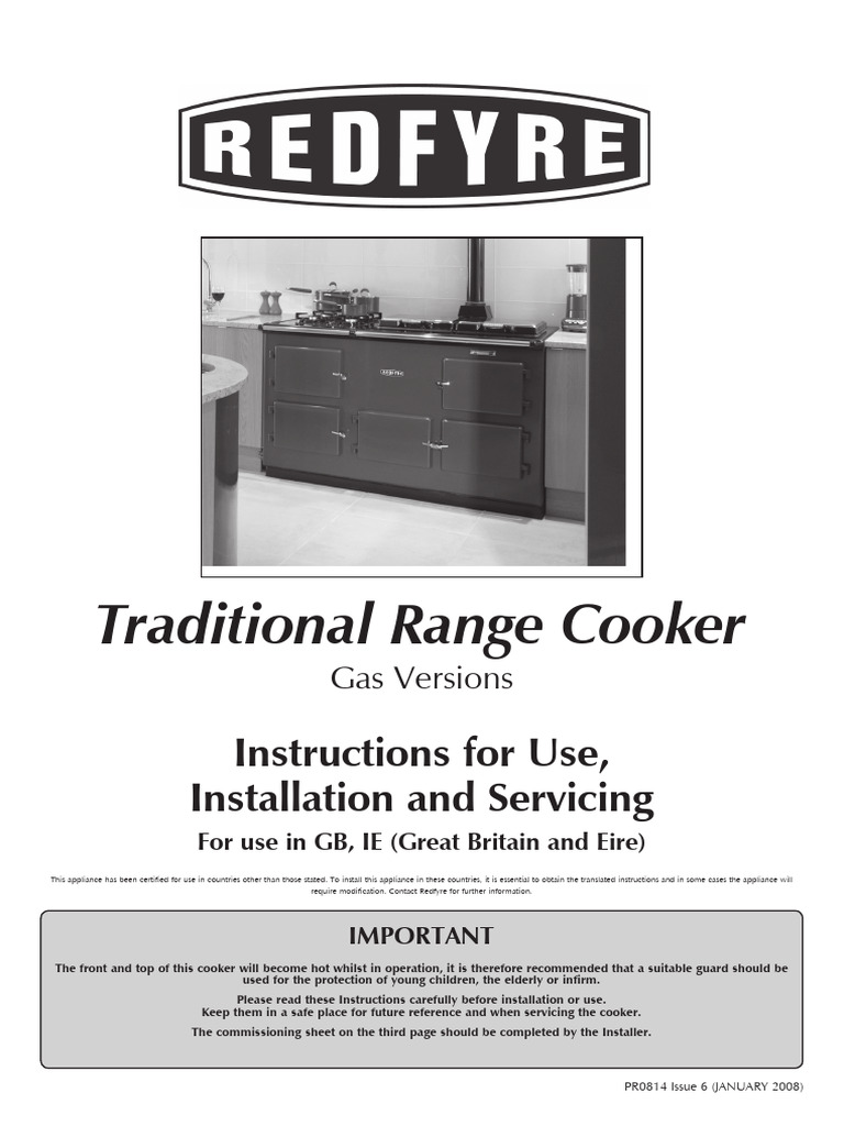 Redfyre Range Cooker User Guide | PDF