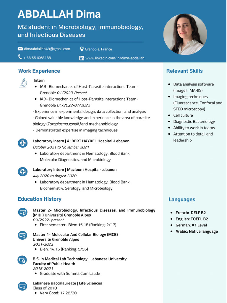 CV-ABDALLAH Dima Word | PDF