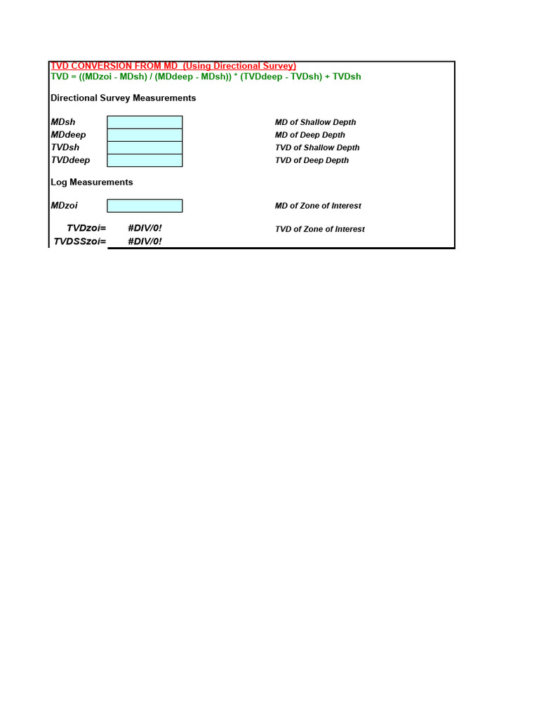 TVD Conversion Using Directional Survey | PDF