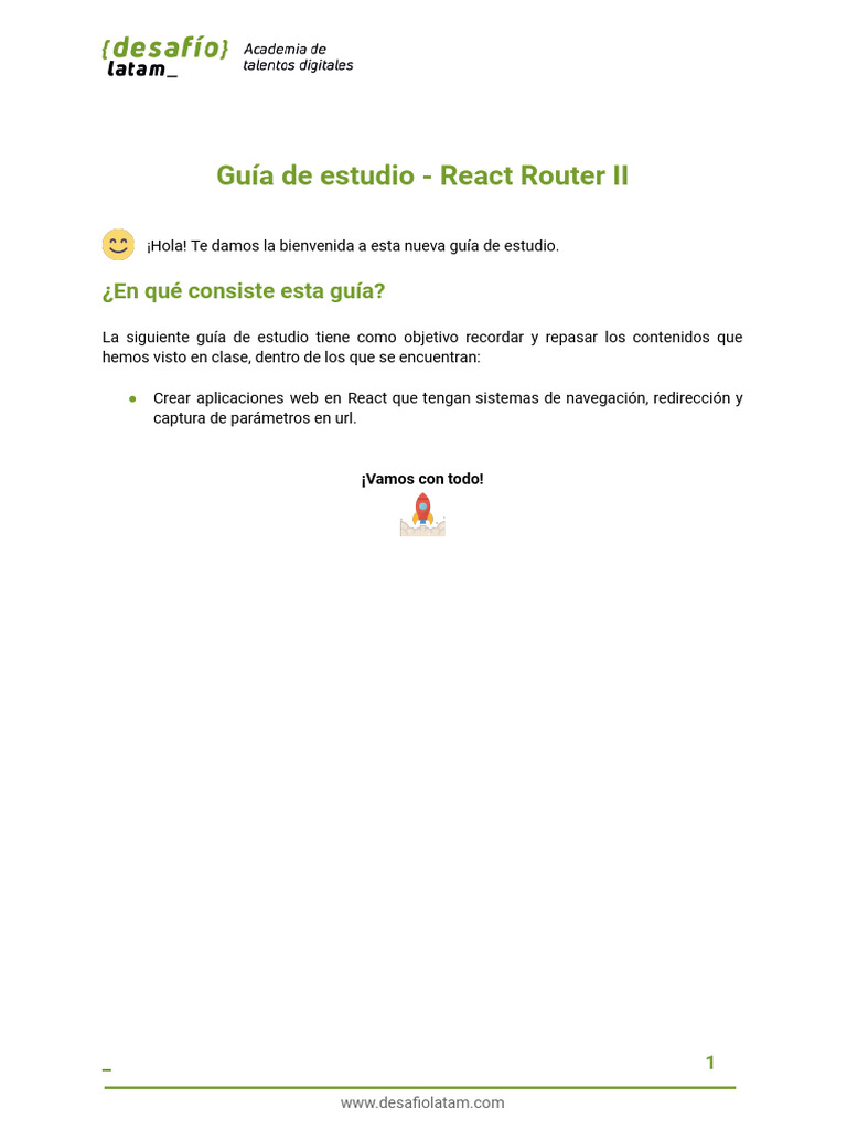 Guía - React Router II | PDF | Red mundial | Internet y web
